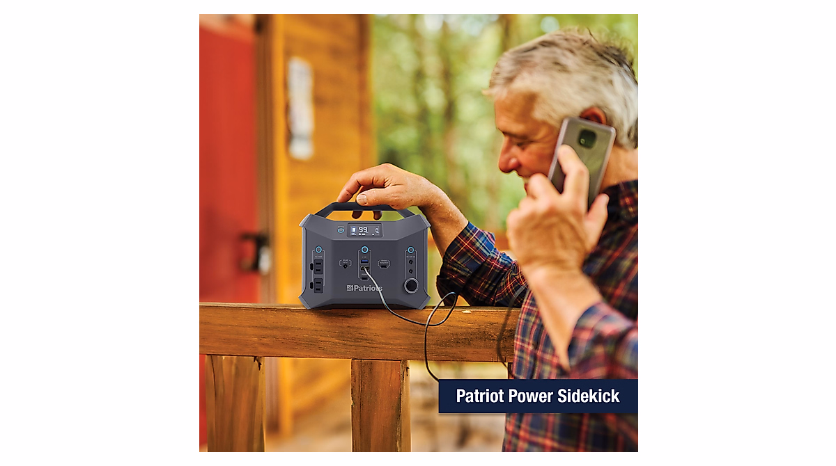 4Patriots Patriot Power Sidekick Solar Generator, 300wH Portable Power ...
