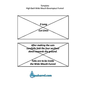 Wide Mouth Gutter to Downspout Funnel for 3x4 Downpipe (6 inch K Style Gutter, 3x4 inch downpipe)