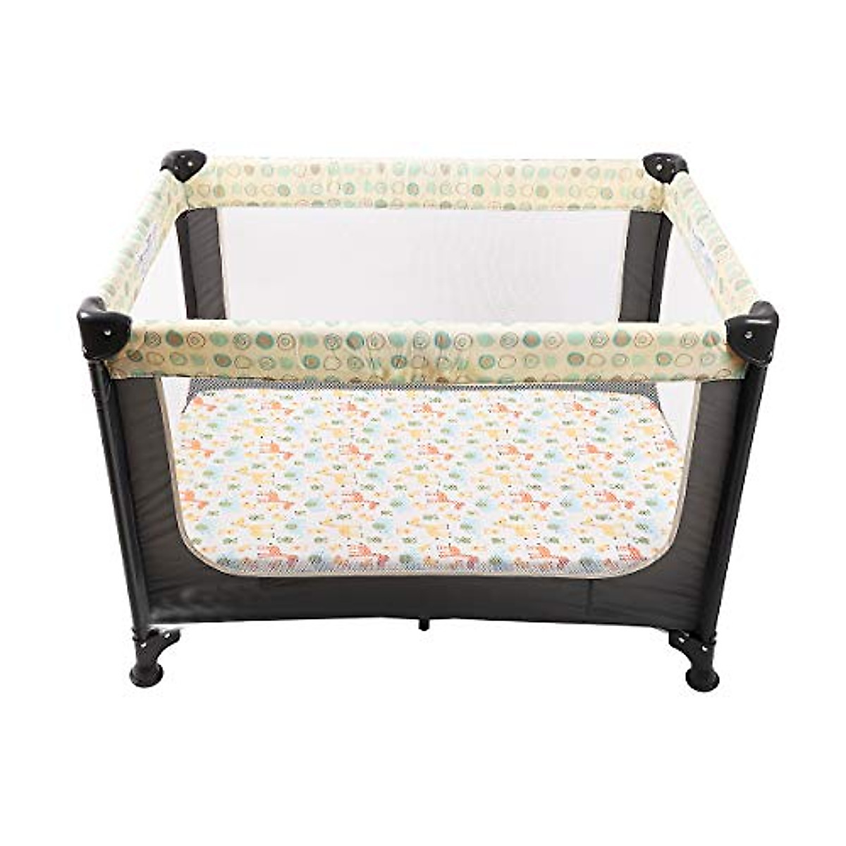 Waterproof Pack N Play/Mini Portable Crib Sheet Set 2 Pack 100% Jersey Cotton 190GSM Thickest Ultra Soft Stretchy for Baby Girl Boy Cute Animal by Knlpruhk