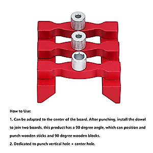 Orenic 11Pcs/Set Self Centering Doweling Jig, Woodworking Dowel Hole Drill Guide, Puncher Locator Tools Kit, Self Centering Dowel Jig Kit for Precise and Straight Holes, Woodworking Joinery Tool