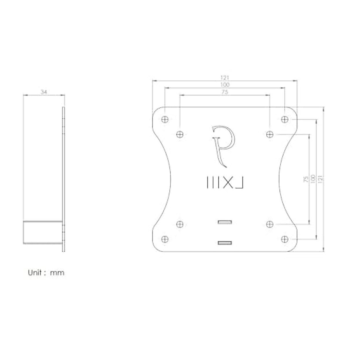 Monitor VESA Adapter Arm/Mount Compatible with HP Pavilion 22F 22ER 22ES 22EB 22EA - 23ER 23F 23ES 23EB 23EA - 24F 24ER 24ES 24EB 24EA - 25F 25ER 25ES 25EB 25EA - 27F 27ER 27ES 27EB 27EA