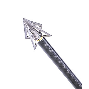 Wac Em Wac'Em 4 Blade 100 Grain Broadhead (3-Pack) with Free Strobing FIT Nock (3 Bushings Inc)