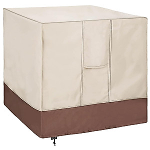 Air Conditioner Cover for Outside Units-Sturdy AC Cover,Water-Resistant, sturdy, with Mesh Vents and Elastic Hem Cord, Fits up to 30 x 30 x 32 inches…