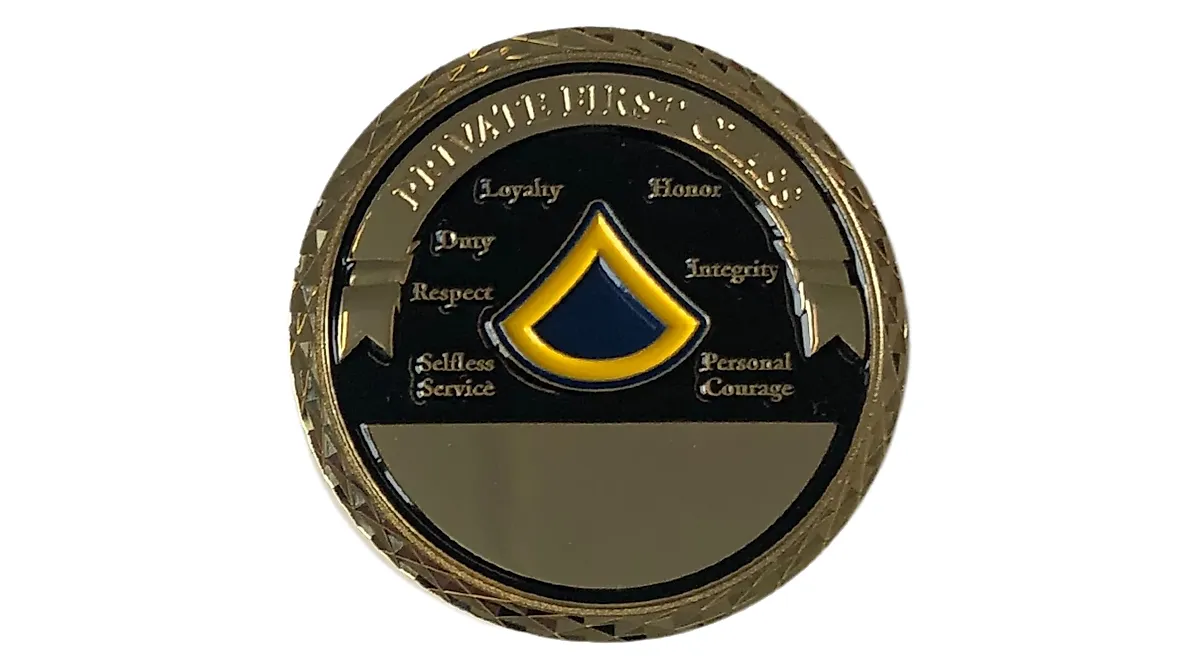 United States Army Private First Class Rank Soldier for Life Challenge ...