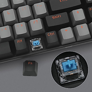 Qisan Mechanical Keyboard Gaming Keyboard Brown Switch 68-Keys Mini Design (60%) Gaming Wired Keyboard White Magicforce