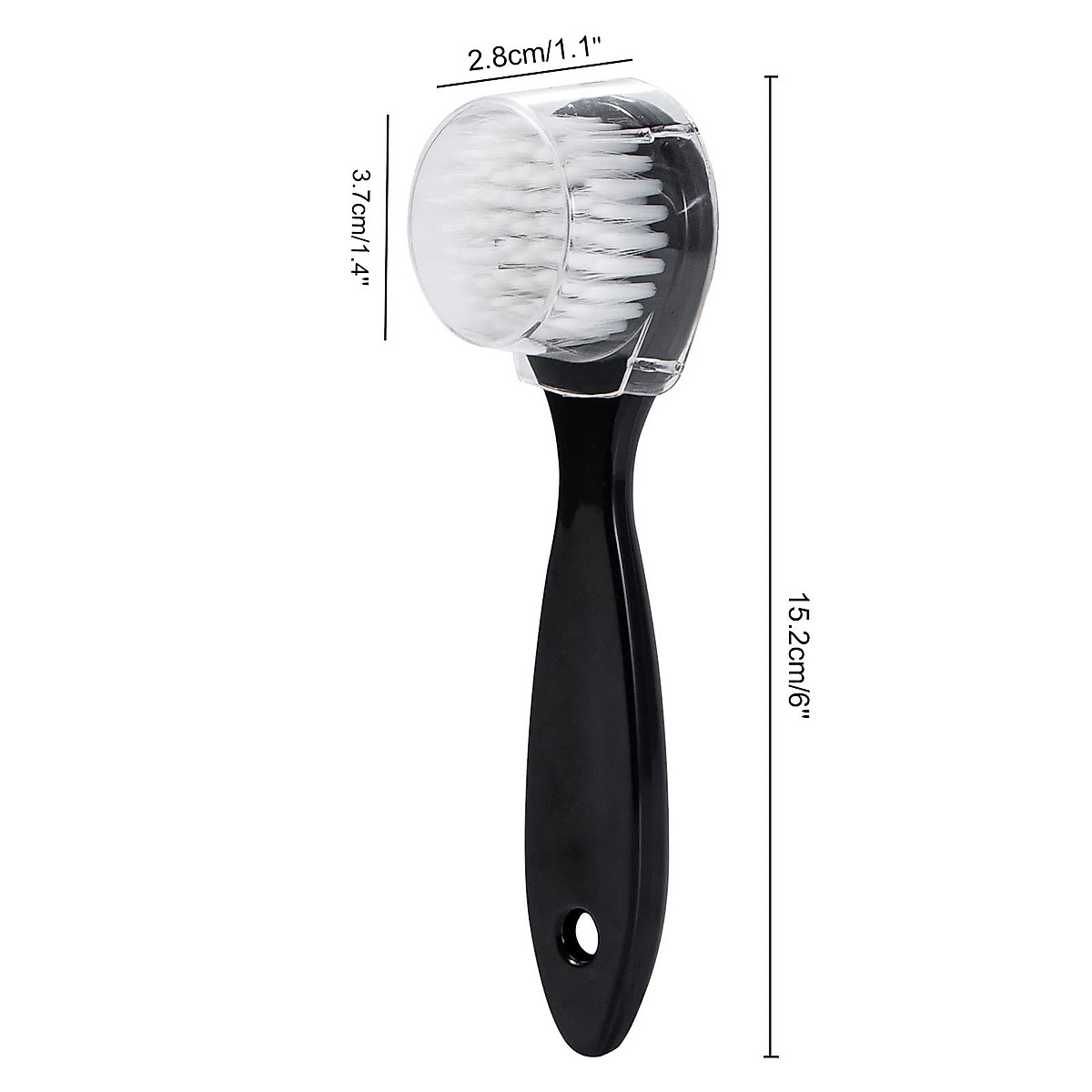 Facial Cleansing Brush, 3 Packs Manual Face Brushes for Cleansing and Exfoliating, Face Scrubber to Massage, Deep Pore Exfoliation, Makeup Remove and Skin Care with Soft Bristles & Lid, Black