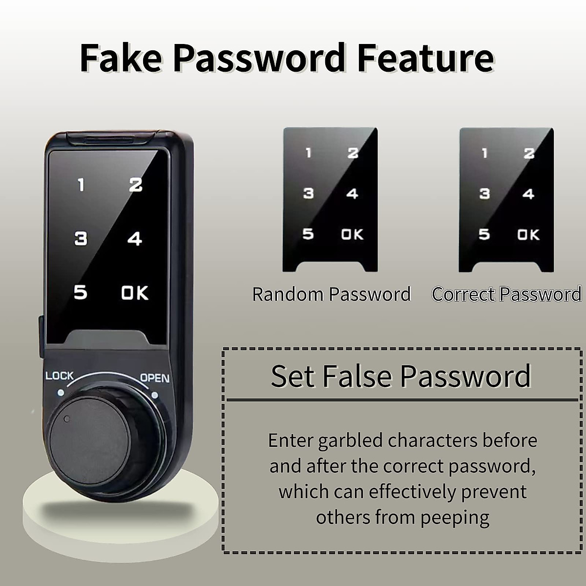 Digital Electronic Coded Lock, Smart Electronic Drawer Lock, Combination Password RFID Lock for Office Cabinet, Wardrobes, Liquor and etc-ABS Lock Case
