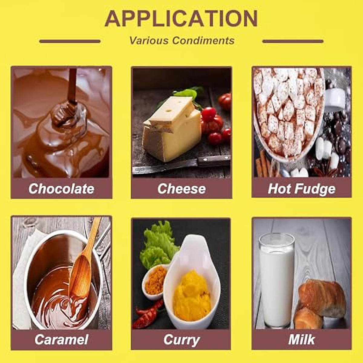 Commercial Stainless Steel Hot Chocolate Sauce Warmer, Cheese Sauce Bottle Dispenser, Electric Food Sauce Warmer with 4 x 650ml Squeeze Bottles,110V