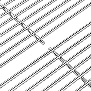 Shengyongh SSBG179A (4-Pack) 304 Stainless Steel Cooking Grid Grates and Heat Plates and Cast Iron Burner Replacement Parts Kit for Master Forge BG179A, BG179AO Grill Parts