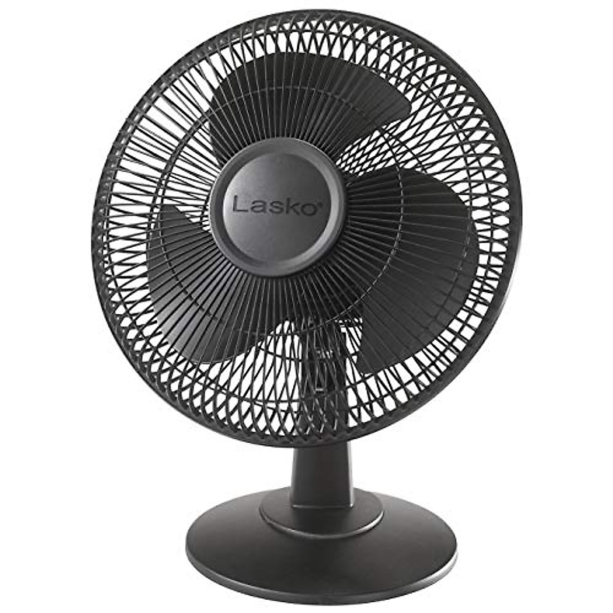 Lasko 12" 3 Speed Portable Oscillating Small Floor or Table Fan, Black (2 Pack)