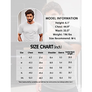 COOFANDY Men Workout T Shirt Pack Cotton Running Short Sleeve Longline Solid Tee Black/Khaki