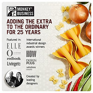 Pasta Grande - Fun Pasta Shaped Silicone Kitchen Tools in a Gift Box / 4 of our Pasta-shaped kitchen gadgets in one festive giftbox/Farfalloni, Ravioli, Penneli & Mafaldine/by Monkey Business