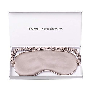 Silk Sleep Mask by Yanser Luxury 100% Mulberry Silk Eye Mask - Eye Cover - Eye Shade - Blindfold - Anti Aging - Skin Care - Ultra Soft - Light & Comfy - Travel Bag - Gift Package