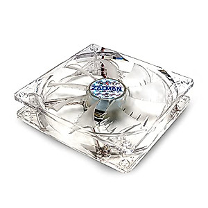 Zalman Ultra Quiet ZM-F3 120mm Blue LED Shark Fin Blade Case Fan Cooling,White ZM-F3 LED (SF)