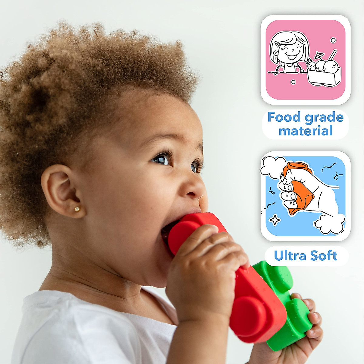 Far far land -Super Soft Building Blocks for Toddlers Ages 1-3 Years– Teaches & Enhances Creativity and Fine Motor Skills- STEM Building Set - 71 Pieces