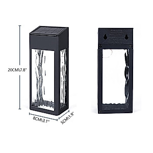 LANTKD 4pcs Solar Outdoor Garden Wall Lamp, Home Garden Villa Arrangement Outdoor Waterproof Lamp Induction Lighting Street Lamp Landscape Lamp