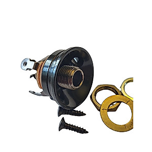 Black Electrosocket Jackplate with Pure Tone Full-contact Output Jack