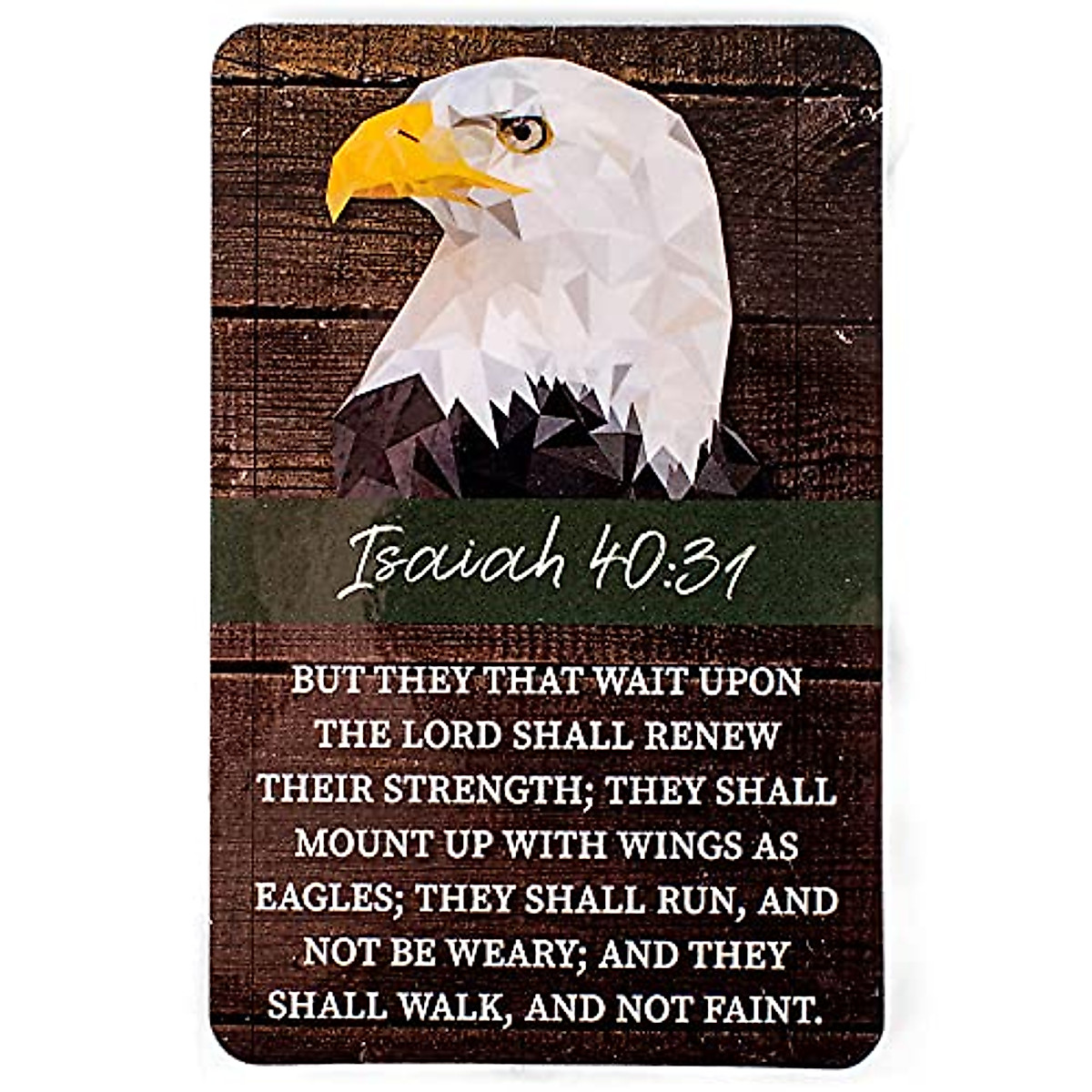 Wings of Eagles Brown 3.5 x 2.5 Cardstock Keepsake Bookmarks Pack of 12