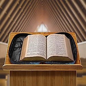 BYCHECAR Large Bible Case for Women Mushroom Bible Study Bag with Pockets Bible Protective Carrying Case Carrier Tote Bag Bible Hand Bag Bible Accessories with Handle Pocket