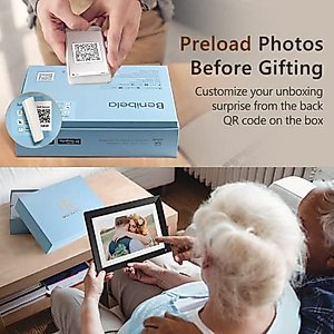 Digital Picture Frame - Benibela 10.1 Inch WiFi AI Smart Electronic Digital Photo Frame, Touch Screen, 32GB, Auto-Rotate, AI Recognition, 2 Filter Modes, Share Video via Email App USB, Wall Mountable