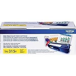 Brother TN315Y OEM Toner - HL 4150CDN 4570CDW 4570CDWT MFC 9460CDN 9560CDW 9970CDW High Yield Yellow Toner (3500 Yield) OEM