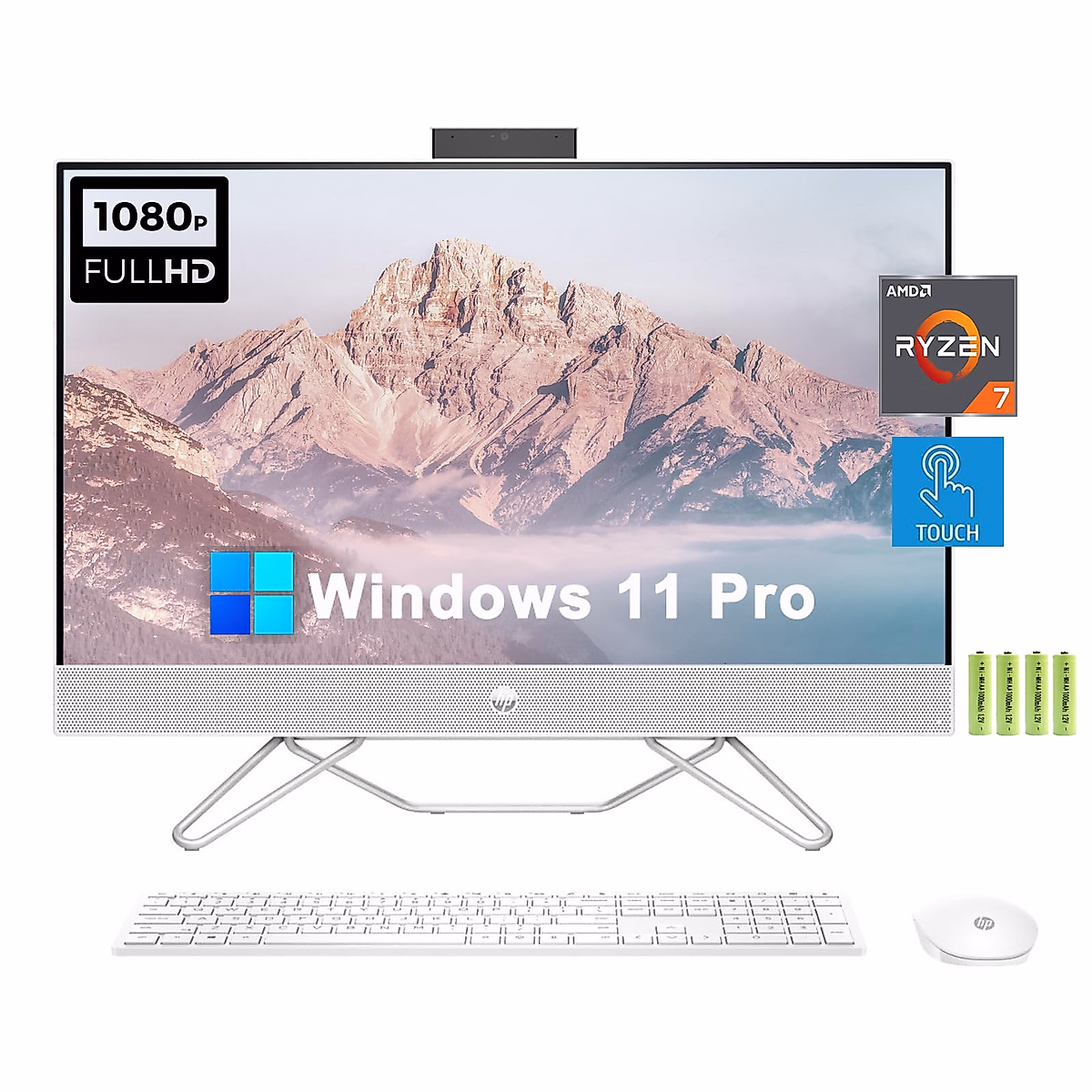 HP 28" FHD Touchscreen Desktop [Windows 11 Pro] AMD Ryzen 9(up to 4.3 GHz), 64GB RAM, 1TB PCIe SSD