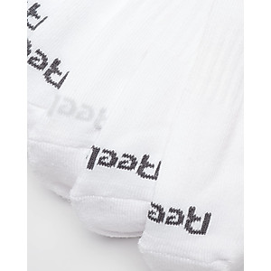 Reebok Men's Quarter Socks - 6 Pack Cushion Quarter Cut Ankle Socks for Men - Breathable Men's Athletic Socks (Size 6-12.5), Size 6-12.5, White Logo