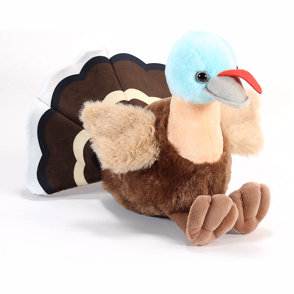 The Petting Zoo Turkey Stuffed Animal Plushie, Gifts for Kids, Wild Onez Wildlife Animals, Turkey Plush Toy 9 inches