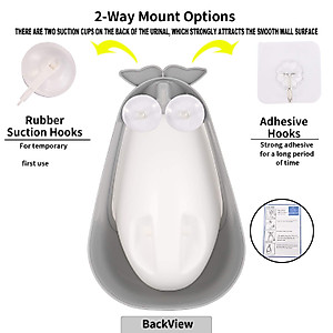 Potty Training Urinal for Boys - Cute Whale Training Urinal/Potty Urinal Pee Trainer Urine(Grey Whale)