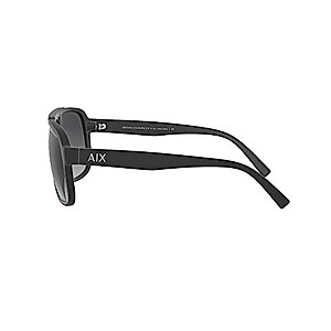 A|X ARMANI EXCHANGE Men's AX4104S Rectangular Sunglasses, Black/Grey Gradient, 61 mm