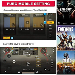 PUBG Mobile Game Controller- Dual Cooling Fan Gaming Triggers with 2200 mAh Build in Battery for 4.7-6.5inch iPhone and Android Phone by ipremium (Dual Fan)