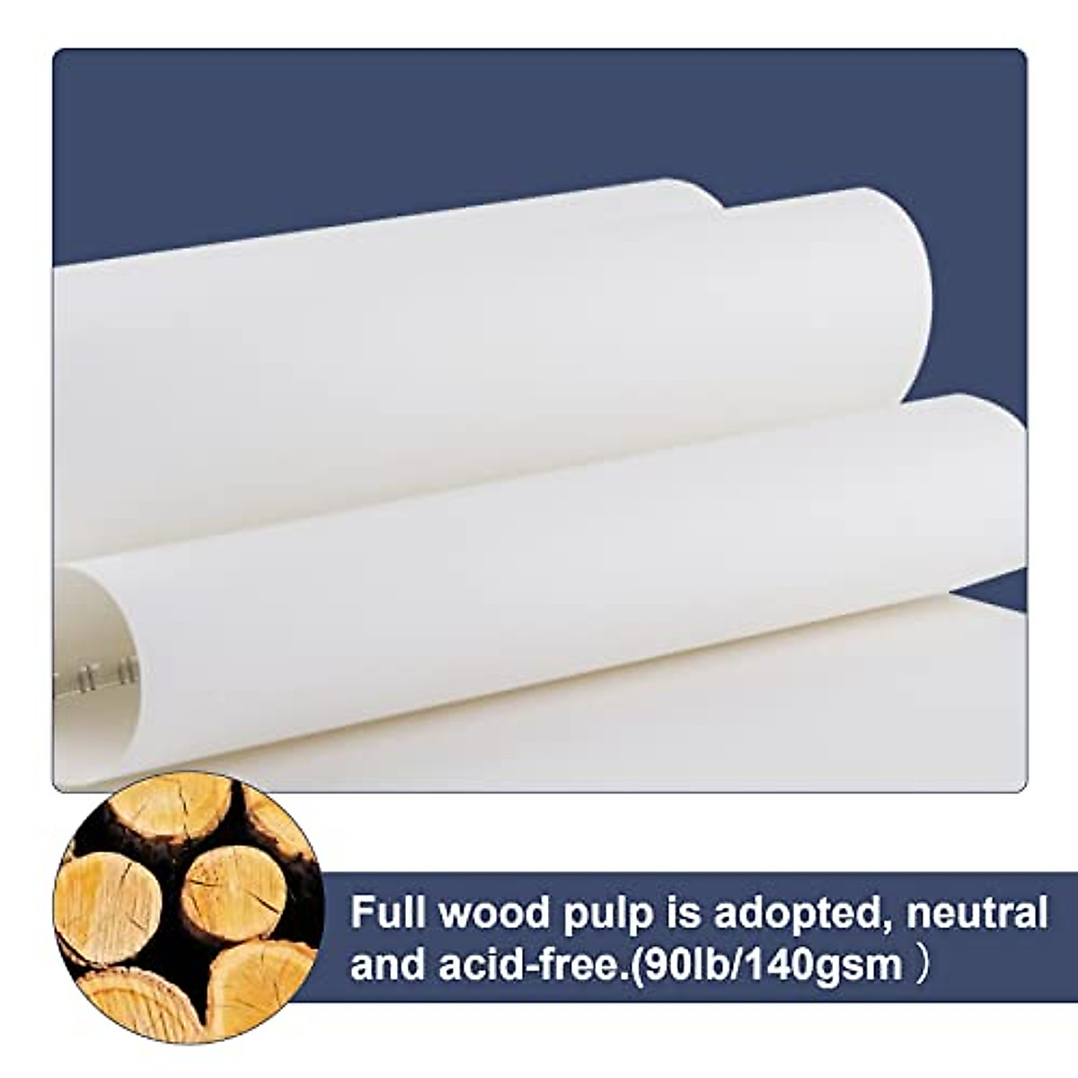 SuFly Hardcover 9x12 Sketchbook, Artist Sketch Pads for Drawing Pack of 2, 120 Sheets 90lb/140GSM Thick Sketch Book for Drawings, Suitable for Kids, Teens & Adults, White