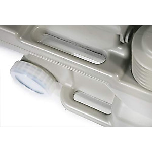 Camco Portable Toilet | Ideal for Camping, RVing, Boating, Road Trips and Other Recreational Activities | 5.3 Gallons, Gray (41541)