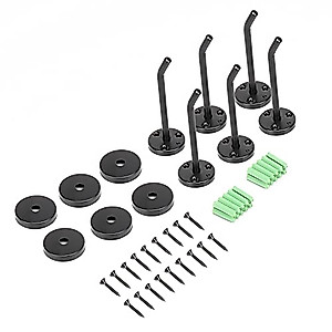 NearMoon Coat Hooks-Bath Towel Hangers, Wall Hooks for Hanging Hat Hurse Robe, 304 Stainless Steel Heavy Duty Garage Hooks for Bathroom Livingroom Hotel Kitchen Garage, 6 Pack (4 Inch, Matte Black)