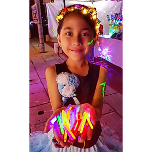 POPGIFTU 120 Mini Glow Sticks(1.96"), Glow-in-the-dark Easter Halloween Party Favors, Tiny Glow Sticks for Halloween Easter Eggs Decorations