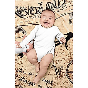 Disney Peter Pan Neverland Map Micro Raschel Throw Blanket 46"x60" (116cm x 152cm)