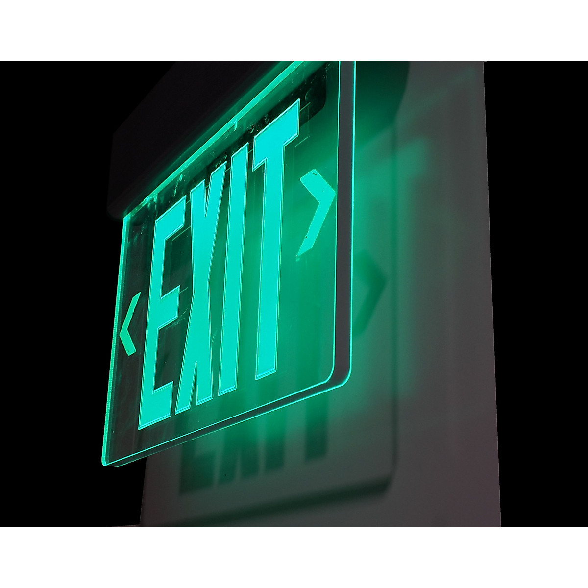 NICOR Lighting LED Emergency Exit Sign, Clear with Green Lettering (EXL2-10UNV-AL-CL-G-1)