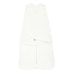 HALO 100% Cotton Sleepsack Swaddle, 3-Way Adjustable Wearable Blanket, TOG 1.5, Cream, Small, 3-6 Months