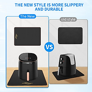 Kitchen Countertop Slider Mat,2 Pack Leather Sliding Coffee Mats for Kitchen Appliance, Heat Resistant Protector Mat Kitchen Slider Pads for Ninja Foodi Air Fryer,Coffee Maker, Blender (rose gold)