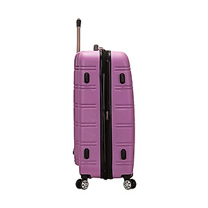 Rockland Melbourne Hardside Expandable Spinner Wheel Luggage, Pink, 3-Piece Set (20/24/28)