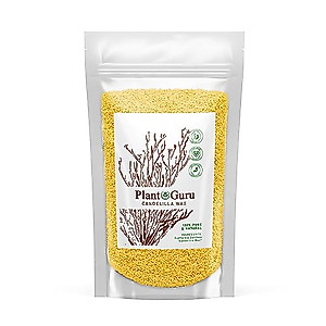 Candelilla Wax Pellets 8 oz. 100% Pure Natual Food Grade Vegan Wax For DYI Lip Balm, Soap and Candle Making, Creams and Lotions. Great For Skin, Face, and Hair applications. Beeswax Alternative