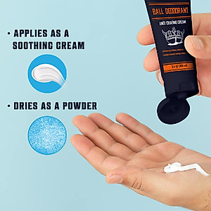 Viking Revolution Balls Deodorant for Men with Aloe Vera and Purslane - Groin Deodorant for Men Talc Free - Quick Drying Ball Cream for Men - Crotch Deodorant for Men Anti Chafing Cream for Men 3.4oz