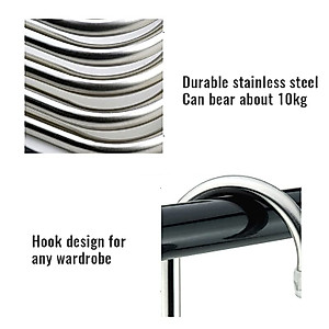 IULJH 5 Layer Stainless Steel Hollow S Shape Multifunctional Pants Rack Scarf Belt Storage Rack Super Space Saving ( Color : White-Fruit peach5 , Size : 34*38cm )