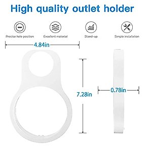 Koroao Outlet Wall Mount Holder for Google WiFi [2020 Model] - No Tools Required and No Cord Clutter Easy Moved Holder Bracket Compatible with for Google Mesh WiFi Route(2-Pack)