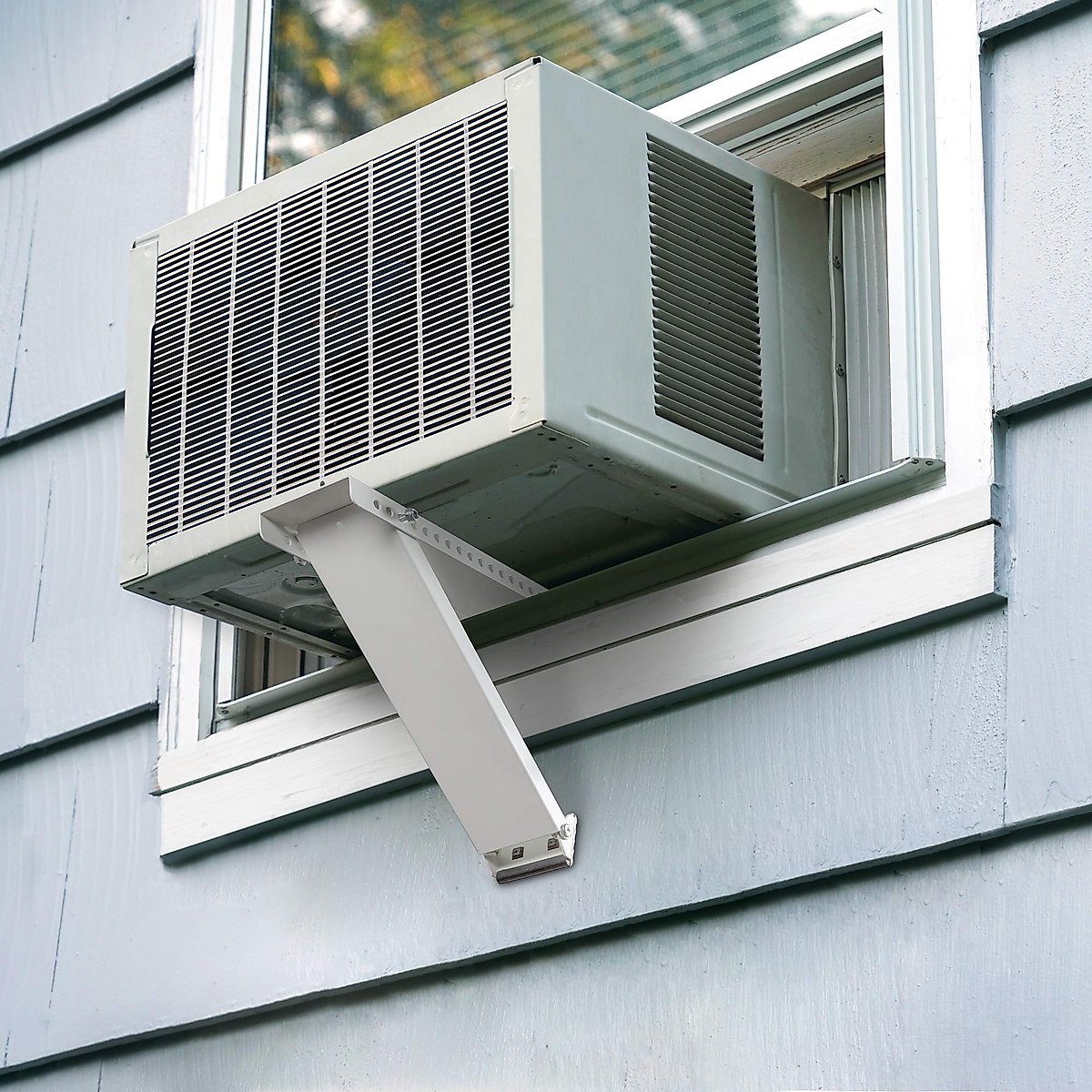 Ivation Universal Air Conditioner Support Bracket | 19” Easy-Install Adjustable Platform for AC Units Up to 170 Lbs. | Support Leg with Rubber Foot, Built-in-Level & Extenders for All Window Types