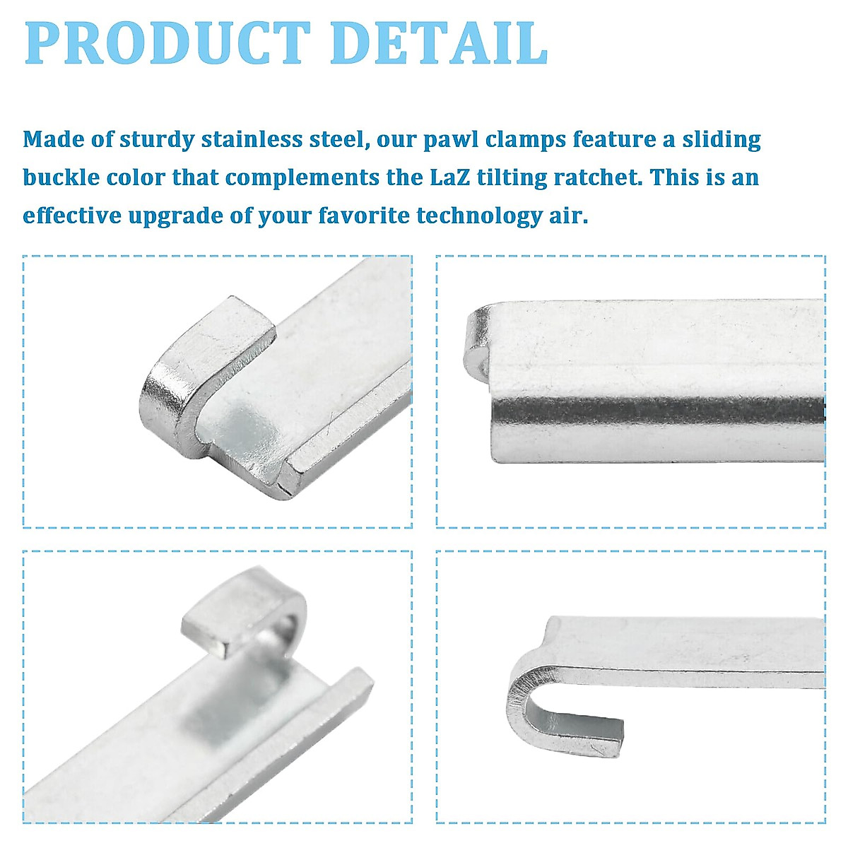 Rsoise Stainless Steel Pawl Cap fit Lazy boy Chair and Lazyboy Recliner Pawl Rack for Recliner Rocker Ratchet Parts（4PC）