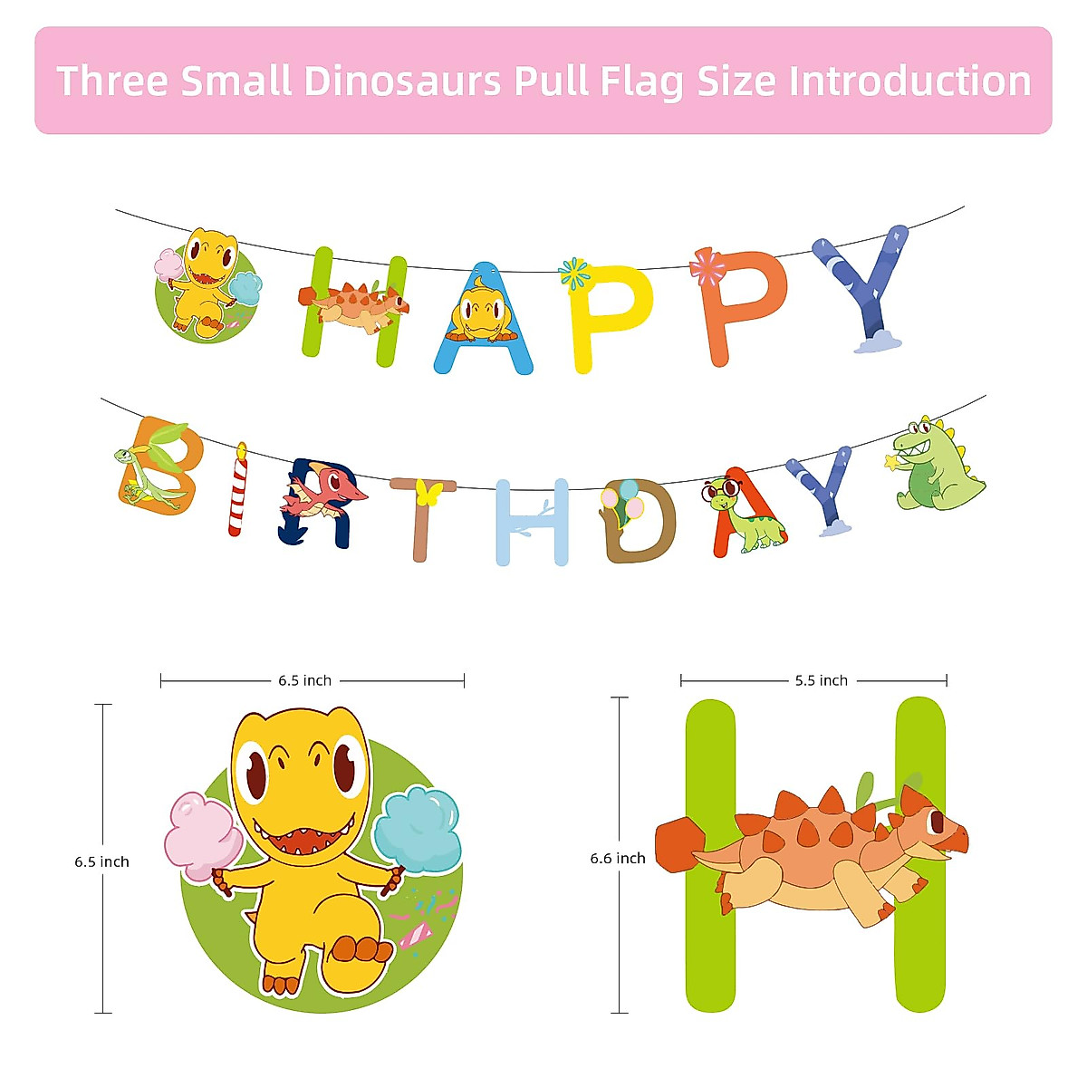 Girls Dinosaur Party Supplies for Pink Dinosaur Birthday Party Balloons Garland Arch Kit with Tablewear & Backdrop 59*40 Inch, 360 PCS Dinosaur Birthday Decorations