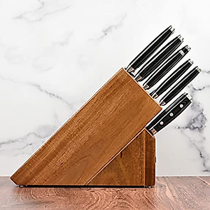 Enso HD 16 Piece Knife Set - Made in Japan - VG10 Hammered Damascus Stainless Steel with Acacia Block