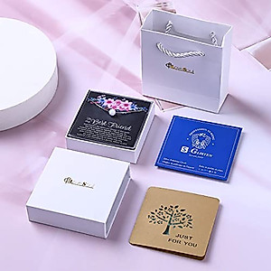 ALoveSoul Best Friend Necklace, Friendship Necklace 925 Sterling Silver Opal Bead Necklace Women Birthday Jewelry Gift Ideas