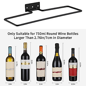 CBYJK Wine Rack Wall Mounted, Wall Wine Rack for 12 Wine Bottles, Wood Wine Racks for Wall, Wall Mounted Wine Rack for Bar, Cellars, Kitchen, Dining Room